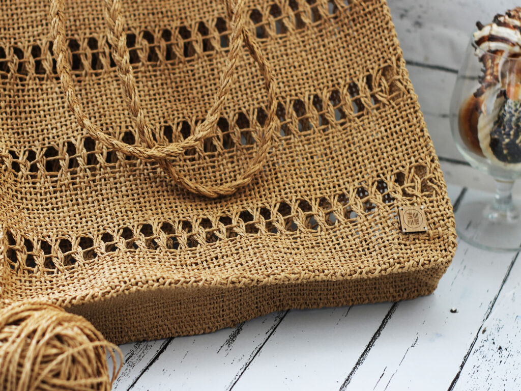 Ceger torba od rafije - NATURAL - Tkanje Malary