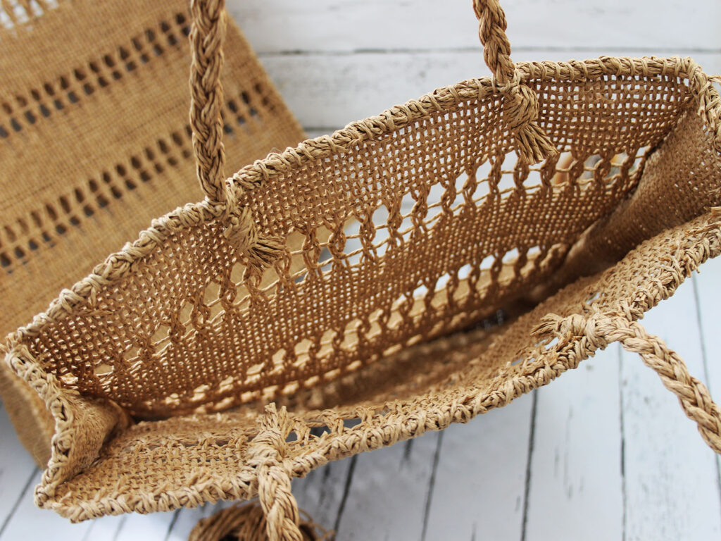 Ceger torba od rafije - NATURAL - Tkanje Malary